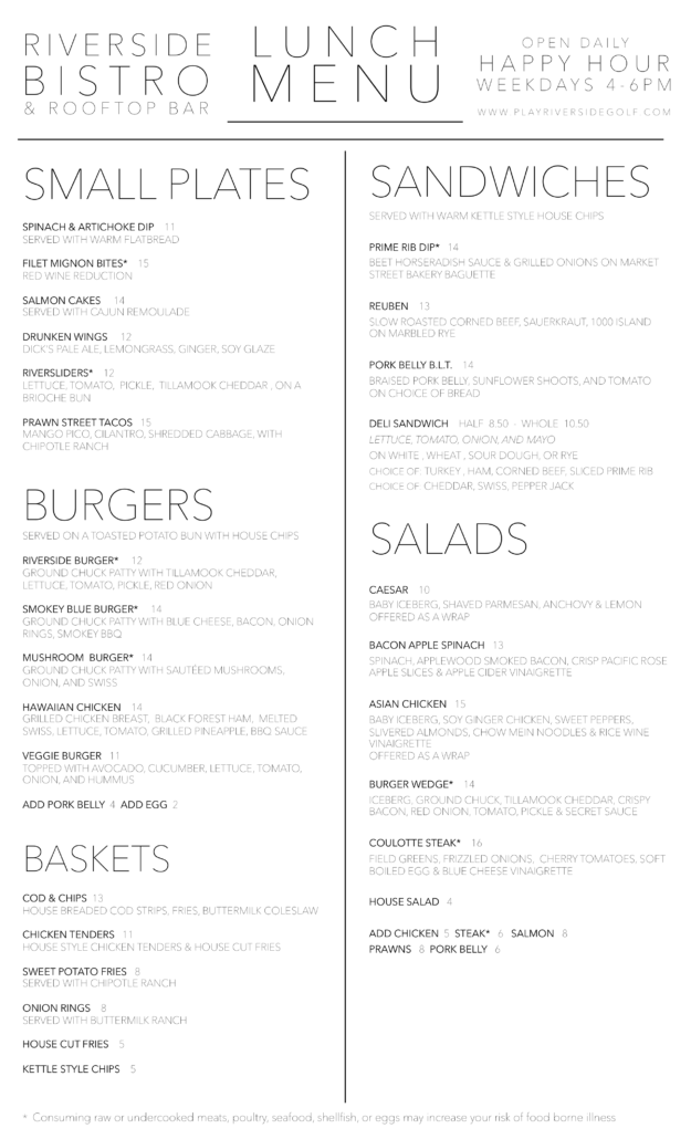 Bistro & Bar - Riverside Golf Club